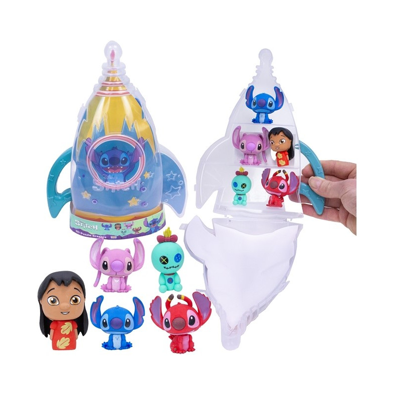 PACK DE 5 GOMMES STITCH DISNEY